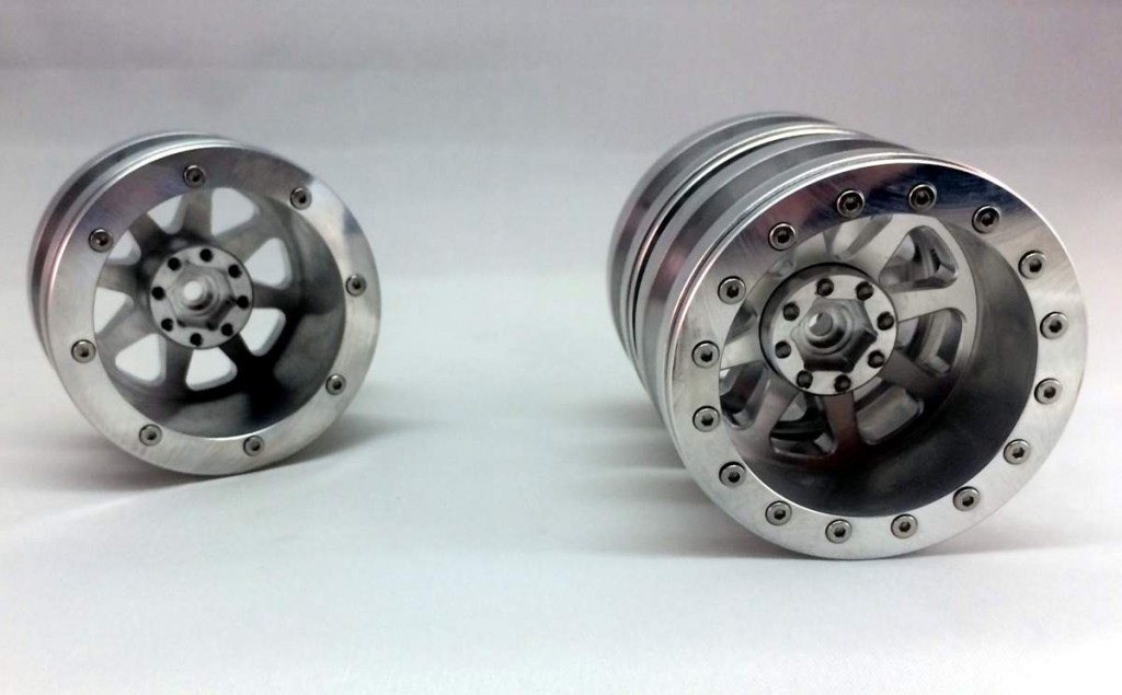 Motoworx 2.2 Dually 8 Spoke RC Wheel Set Raw Finish