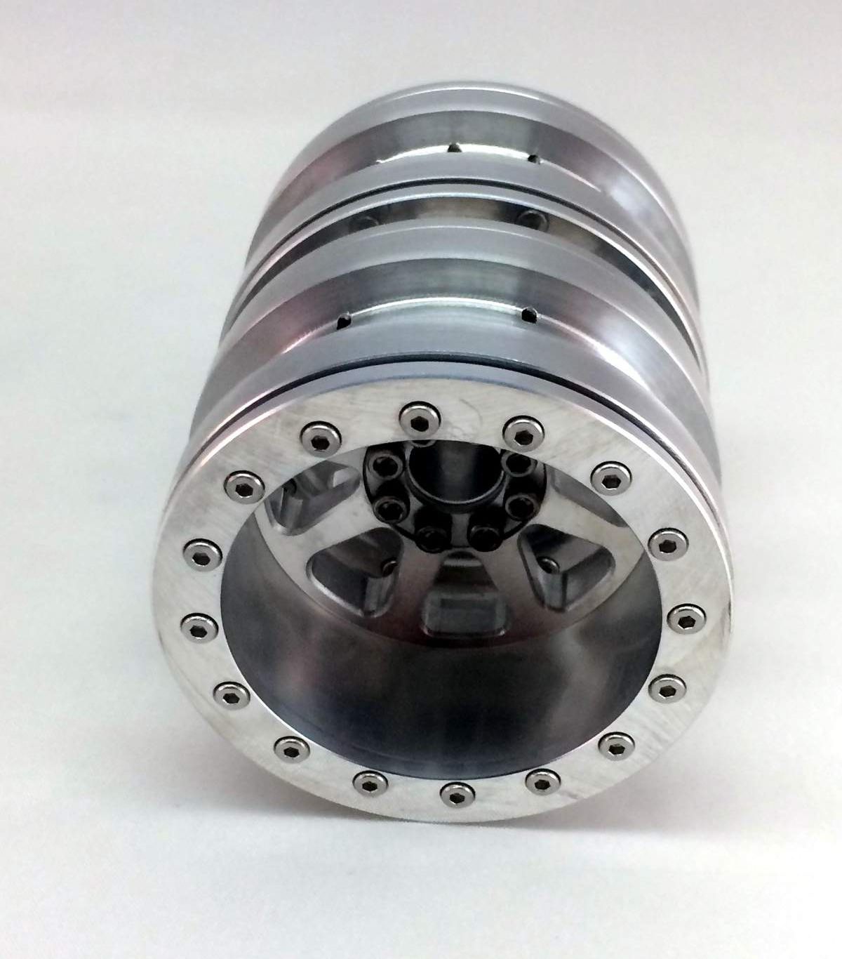 Motoworx 2.2 Dually 8 Spoke RC Wheel Set Raw Finish