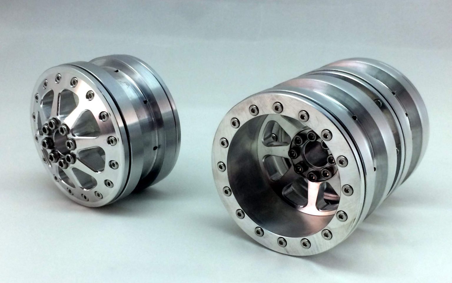 Motoworx 2.2 Dually 8 Spoke RC Wheel Set Raw Finish