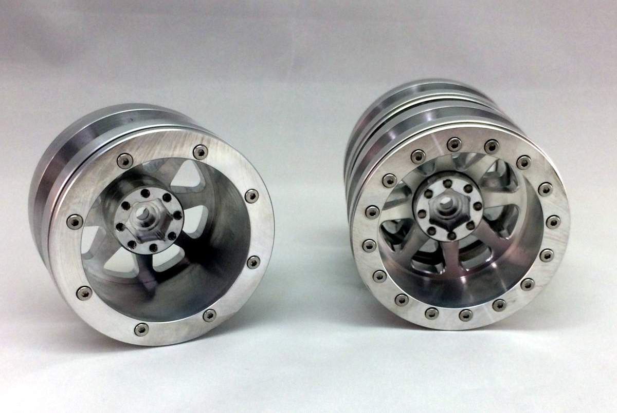 Motoworx 2.2 Dually 8 Spoke RC Wheel Set Raw Finish