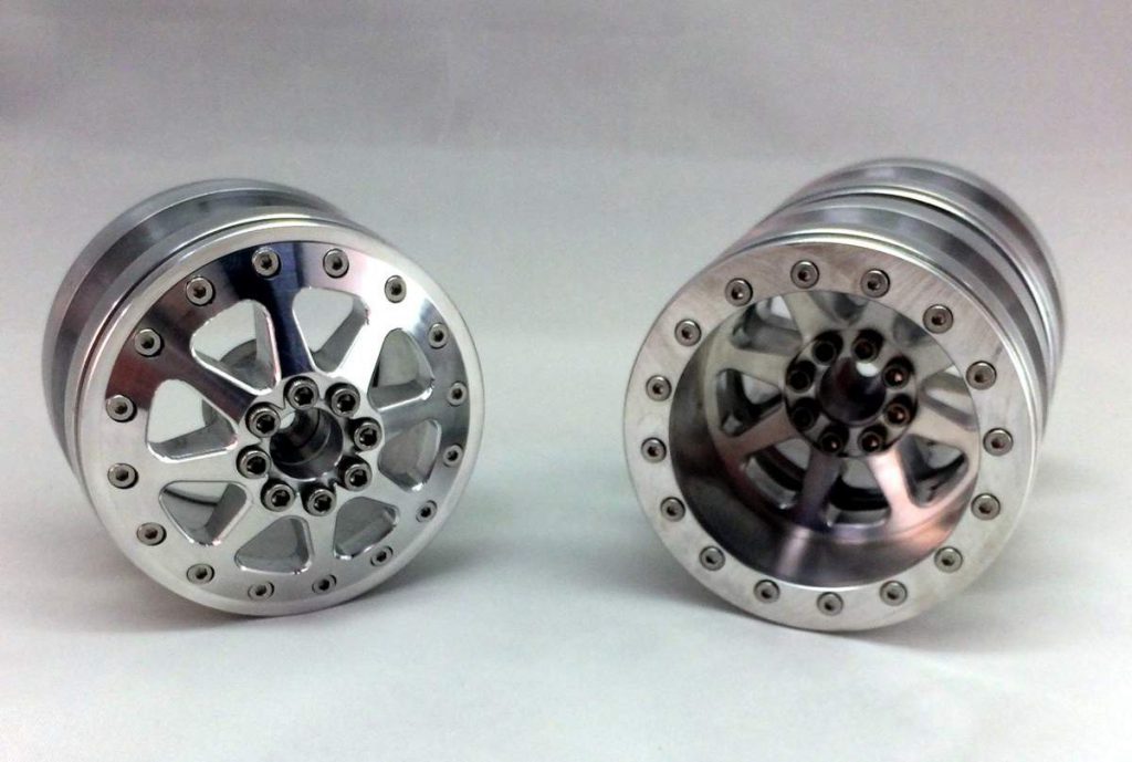 Motoworx 2.2 Dually 8 Spoke RC Wheel Set Raw Finish