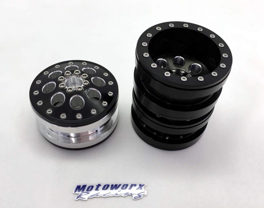 Motoworx 2.2 Dually 8 Hole RC Wheel Set Black