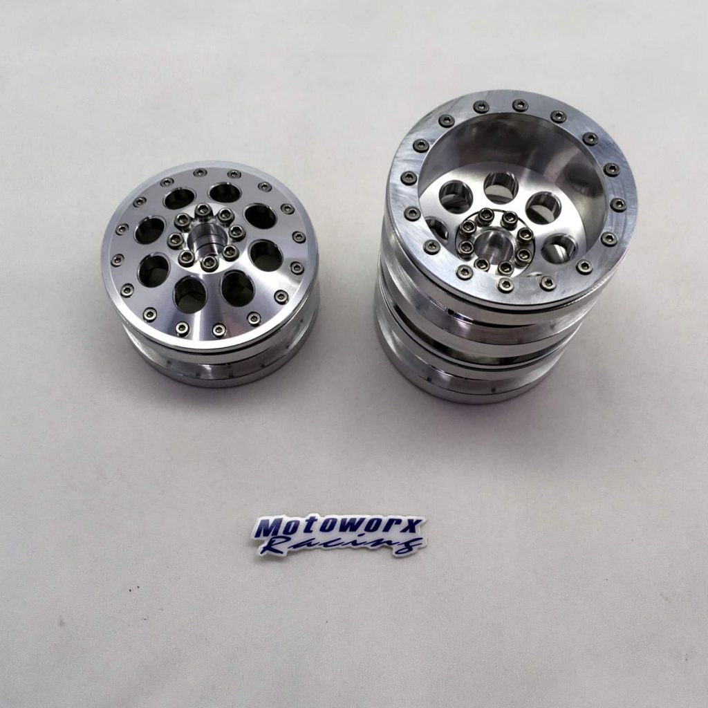 Motoworx 2.2 Dually 8 Hole RC Wheel Set Raw Finish