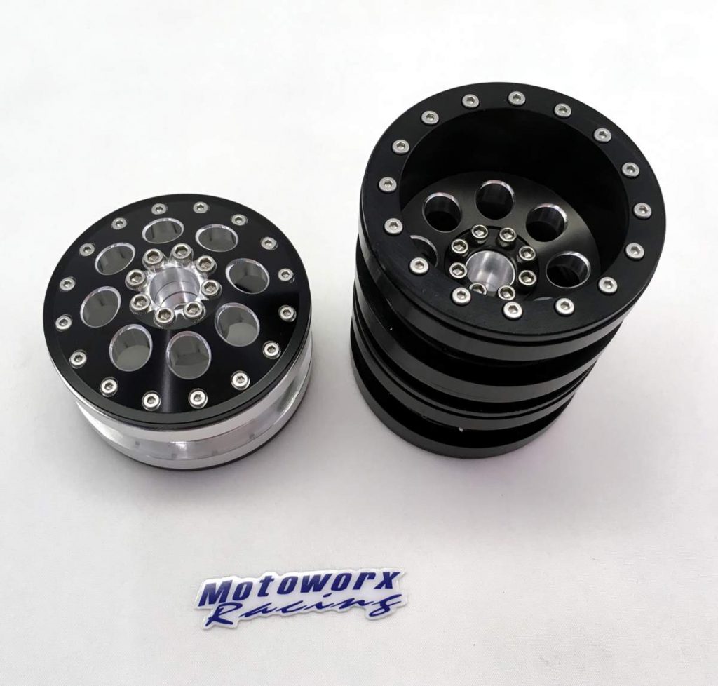 Motoworx 2.2 Dually 8 Hole RC Wheel Set Black