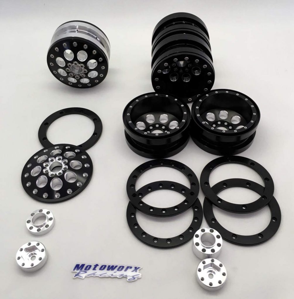 Motoworx 2.2 Dually 8 Hole RC Wheel Set Black