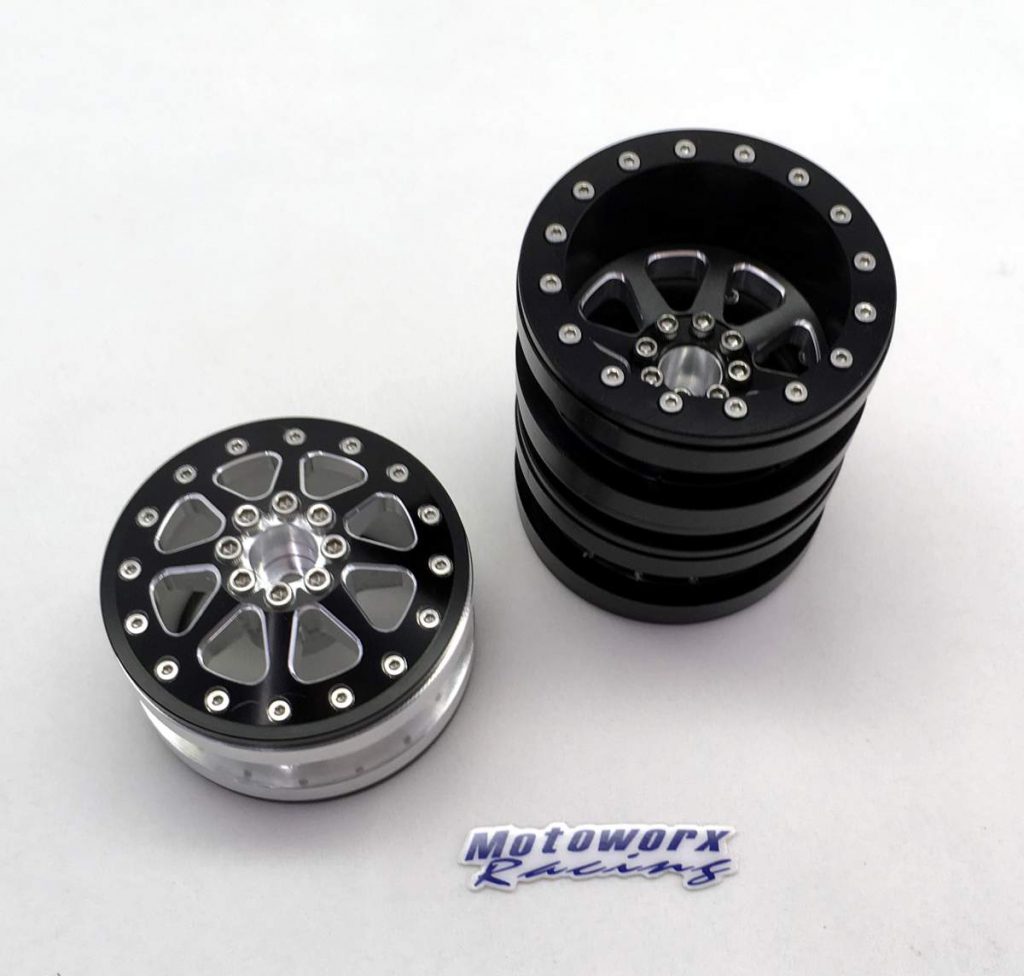 Motoworx 2.2 Dually 8 Spoke RC Wheel Set Black